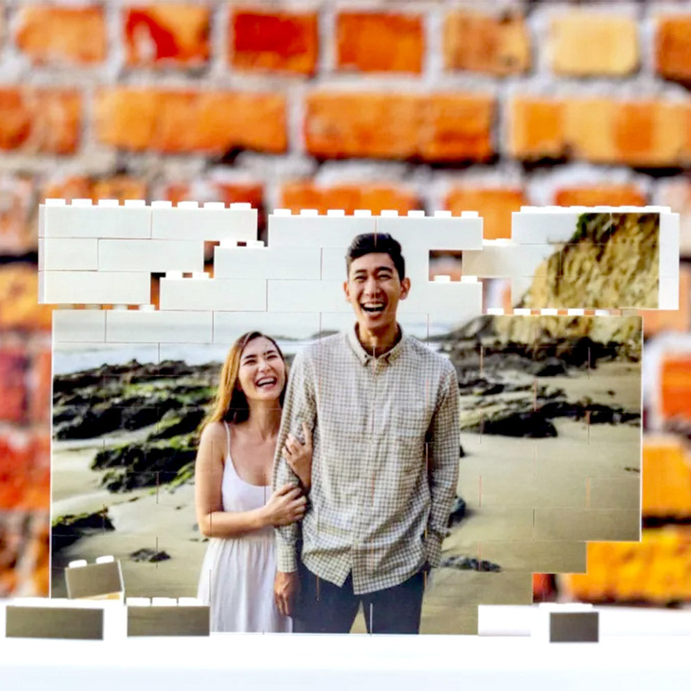 Personalised Building Brick Custom Photo Block Square Shape