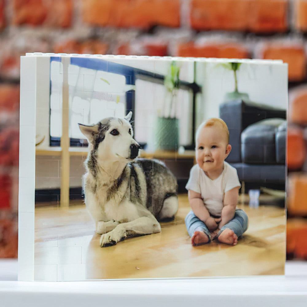 Personalised Building Brick Custom Photo Block Square Shape