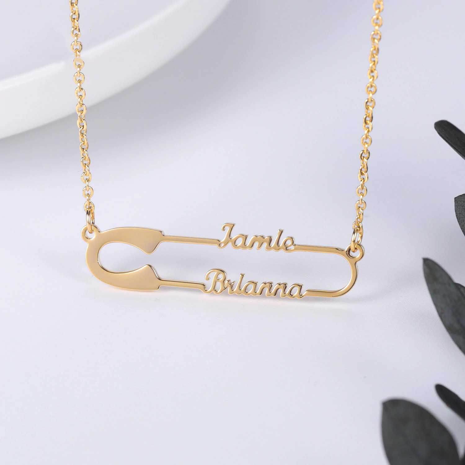 Safety pin necklace